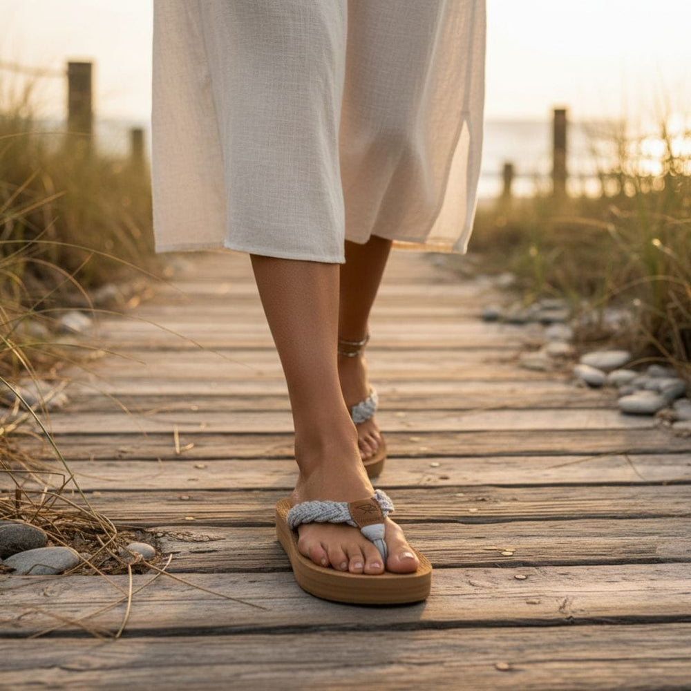 Silver Sparkly Flip Flops – Comfortable Arch Support Sandals ...