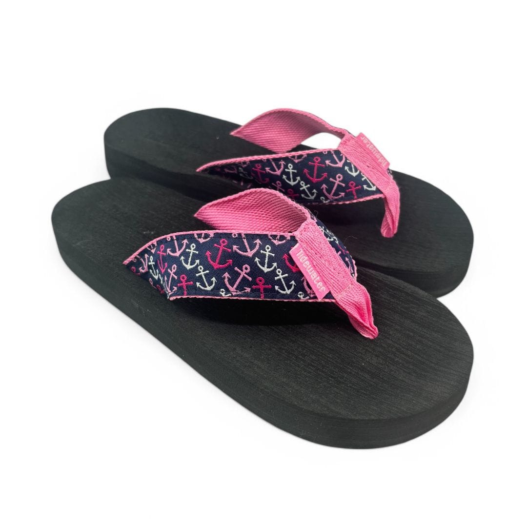 Anchor Toss Pink by Tidewater Sandals | Pink Anchor Flip Flops