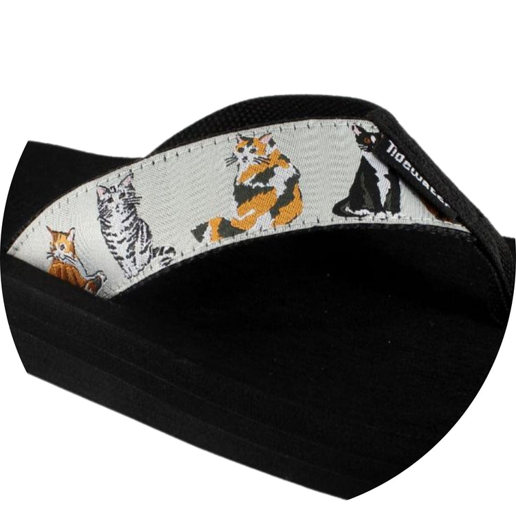 Cat Nap Fever by Tidewater Sandals | Cat Print Flip Flops